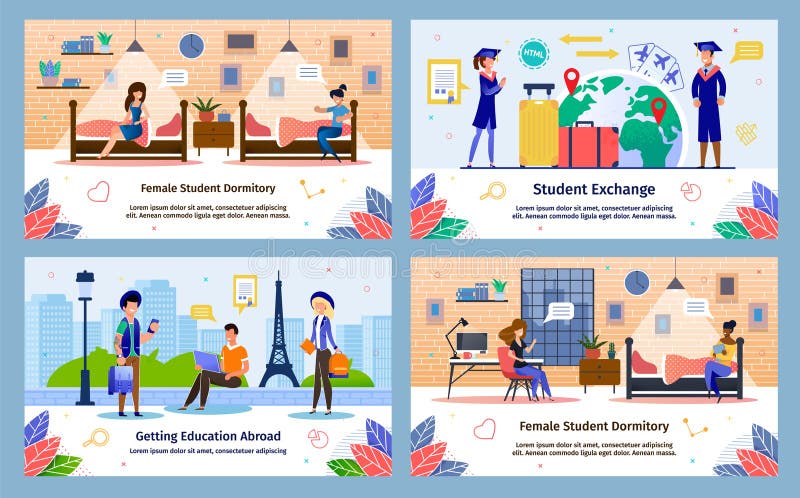 Student Exchange Program Banner Stock Illustrations – 68 Student ...