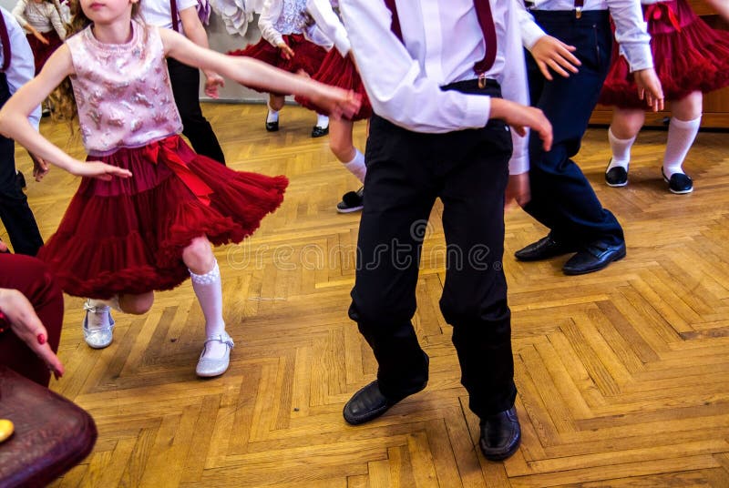 Students Exercising in Dance Class. Dance Performance at School ...