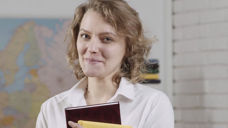 Students Face. Portrait Close Up of Female Student Studying or Teacher ...