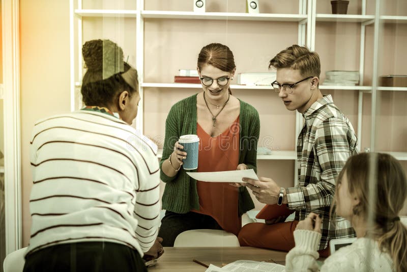 Students Feeling Busy while Taking Part in Active Discussion Stock ...