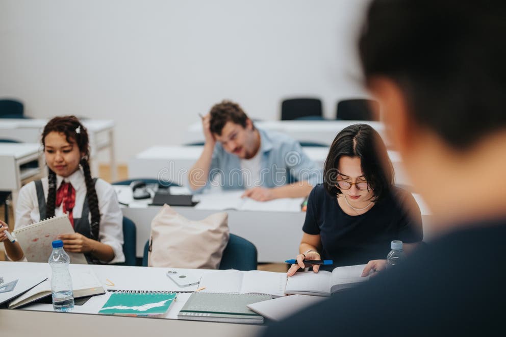 Students Focused on Learning in a Classroom Setting Stock Photo - Image ...