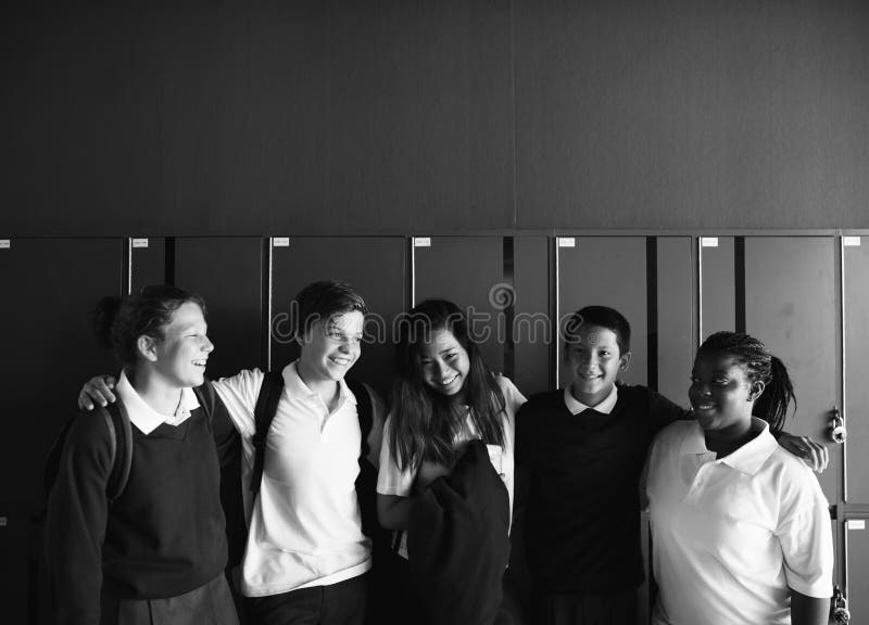 Students Friends Together Smiling Happiness Stock Photo - Image of ...