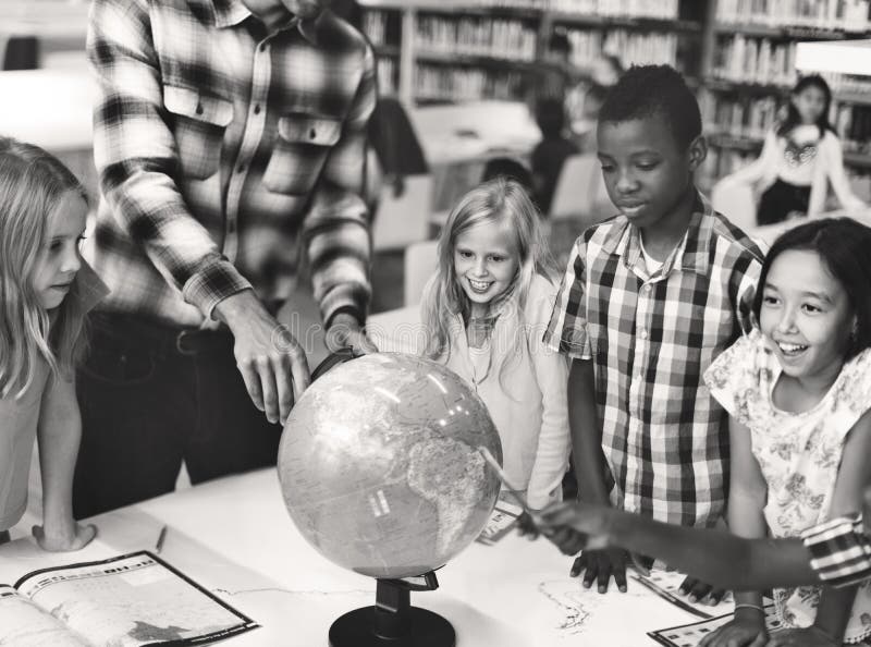 Students in a Geography Lesson Stock Photo - Image of white, indoors ...