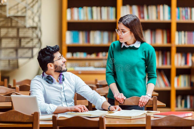 Students in the Library stock photo. Image of group - 112842074