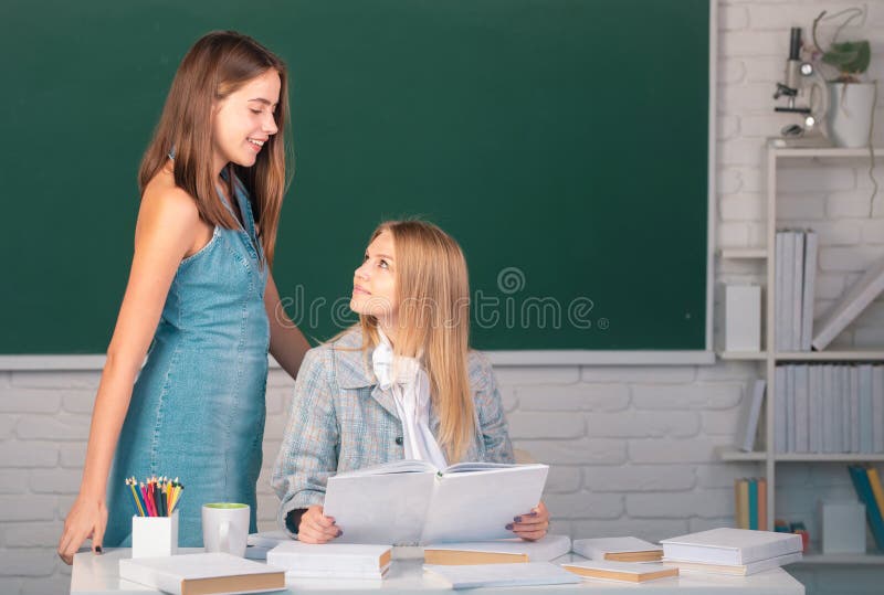 Students Girls in Classroom at School College or University. Stock ...