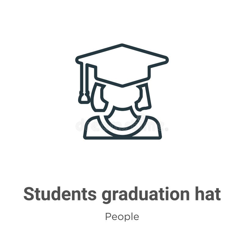 Students Graduation Hat Icon in Filled, Thin Line, Outline and Stroke ...