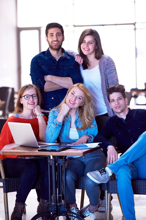 Students Group Standing Together As Team Stock Image - Image of female ...