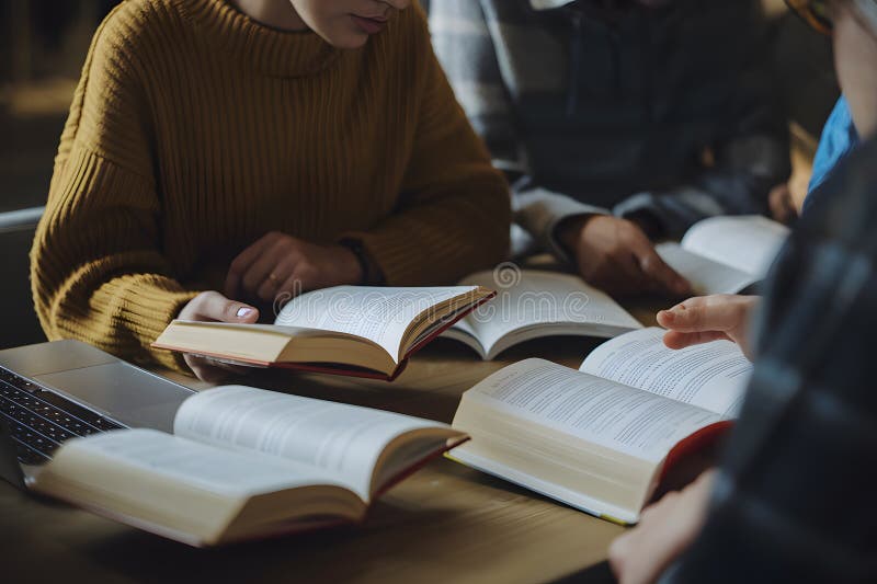 Students Group Studying Together Books Education Learning University ...