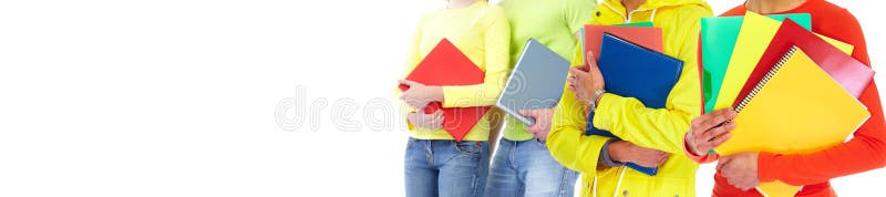 Students group stock image. Image of girl, student, notebook - 100162283