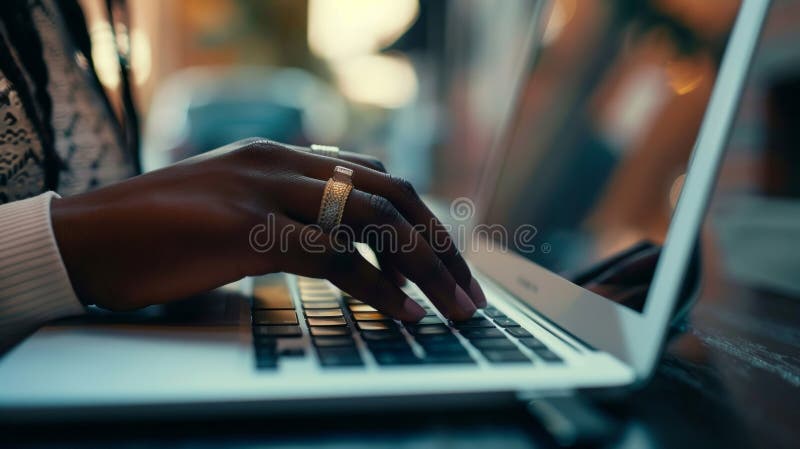 A Students Hand Typing on a Brand New Laptop Ready To Tackle Online ...
