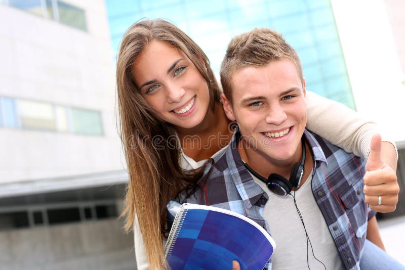 Students having fun stock image. Image of cute, girl - 26497605