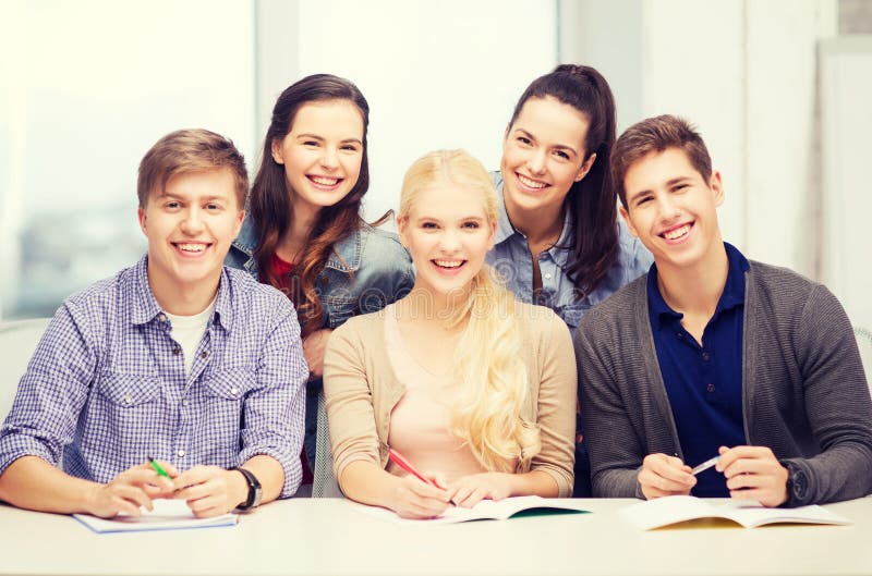 Students Having Fun at School Stock Image - Image of group, preparation ...