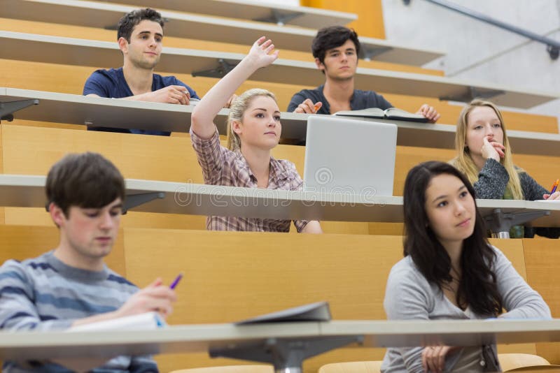 Students Paying Attention while Sitting in a Lecture Hall Stock Photo ...