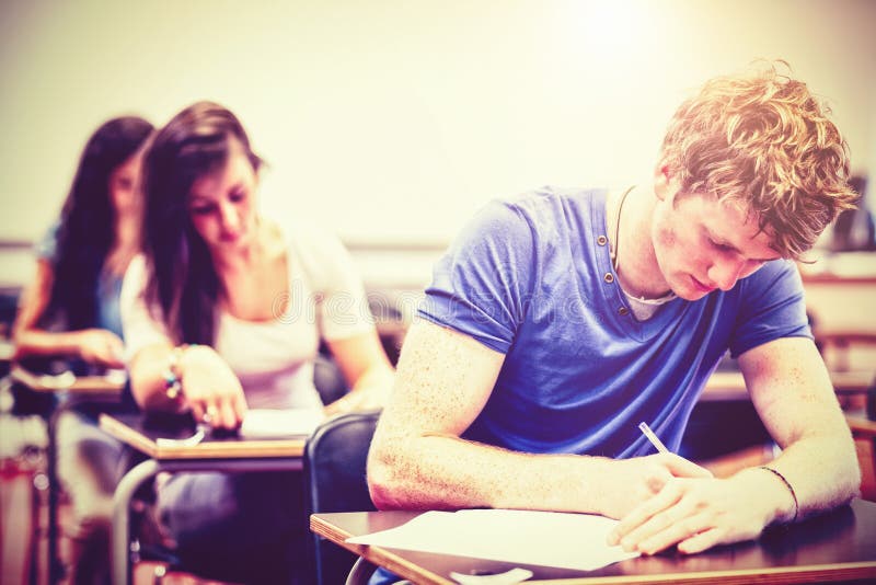 Students having test stock photo. Image of classmates - 98881924