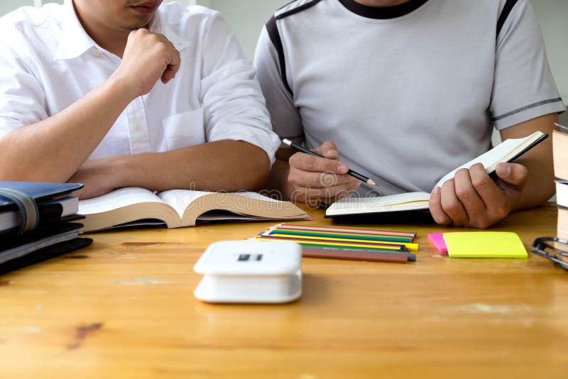 Students Helps Friend Teaching and Learning Subject Additional in ...