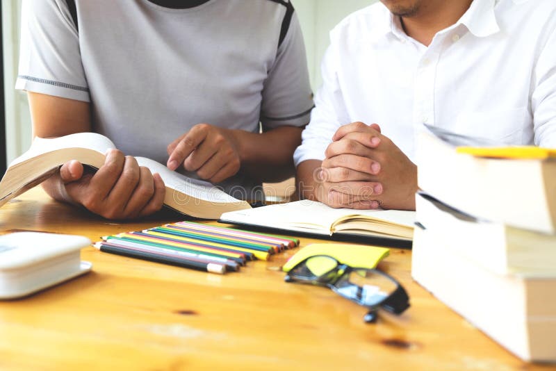 Students Helps Friend Teaching and Learning Subject Additional in ...