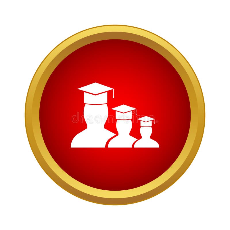 Students Icon, Simple Style Stock Illustration - Illustration of ...