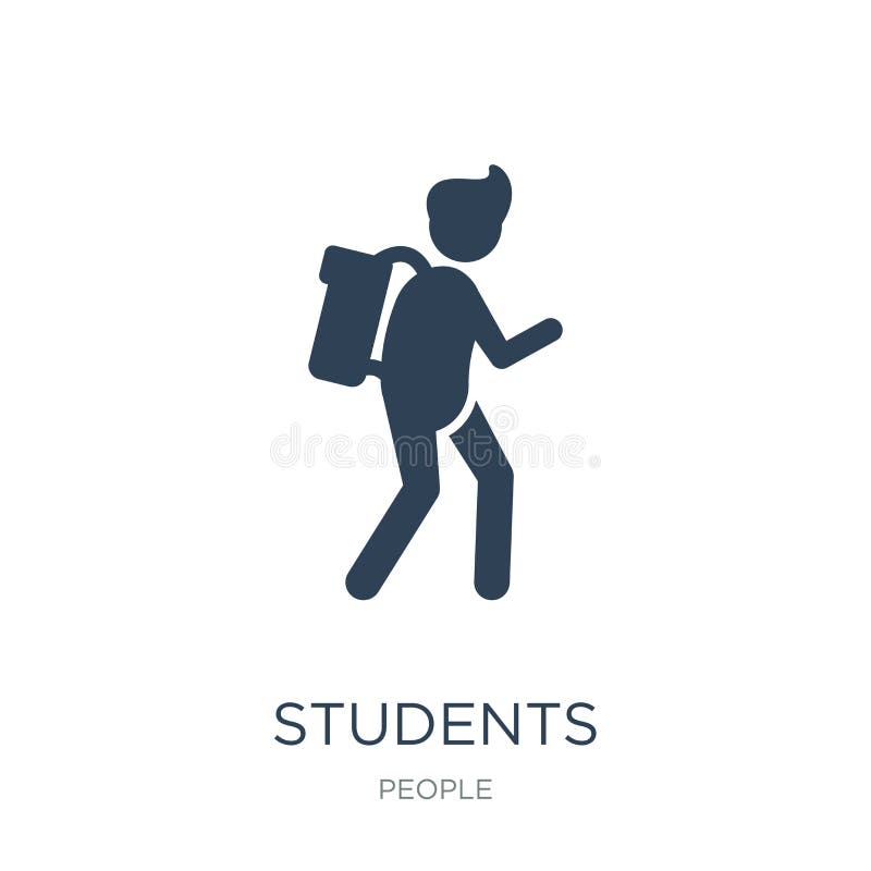 Students Icon in Trendy Design Style. Students Icon Isolated on White ...