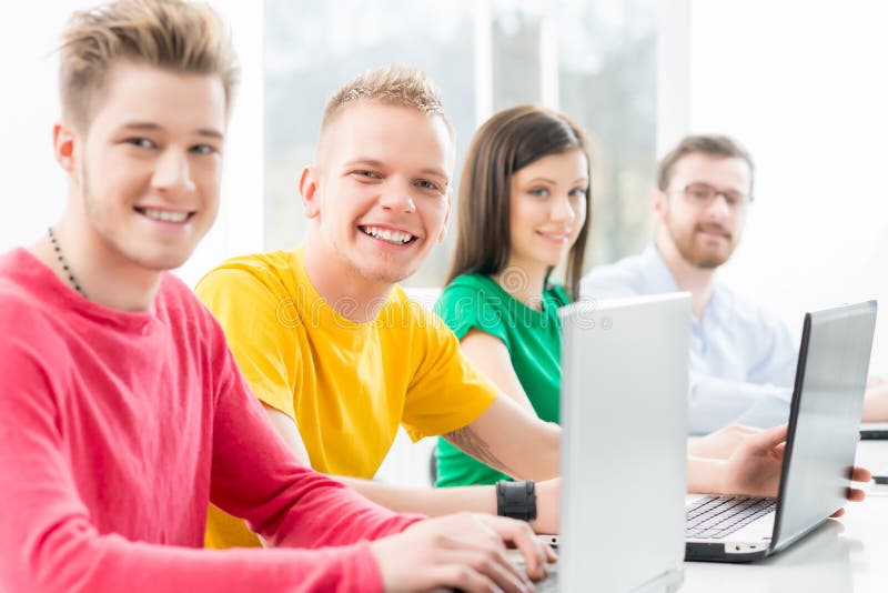 Students at the Informatics and Programming Lesson Stock Image - Image ...