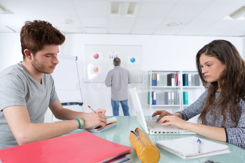 Students at Informatics and Programming Lesson Stock Photo - Image of ...