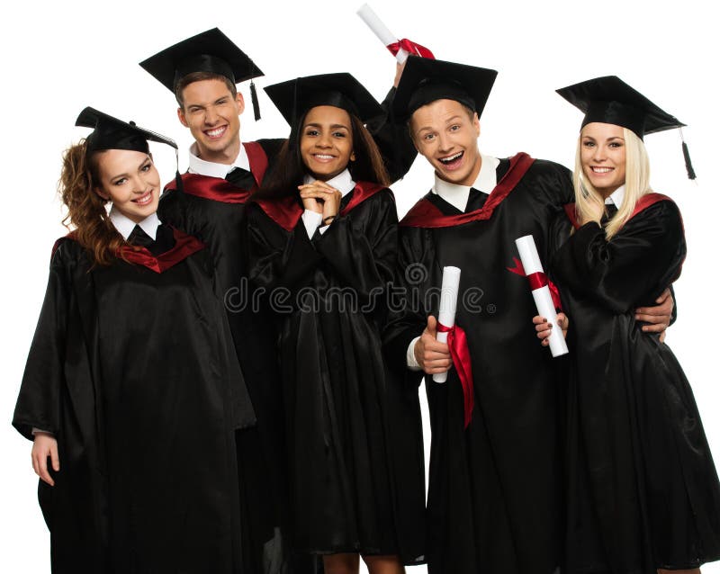 Students isolated on white stock photo. Image of ethnic - 59336826