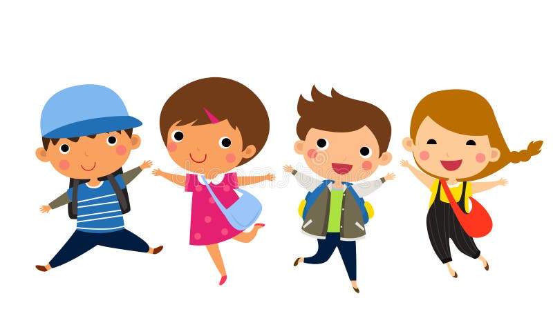 Students In A Line Clipart