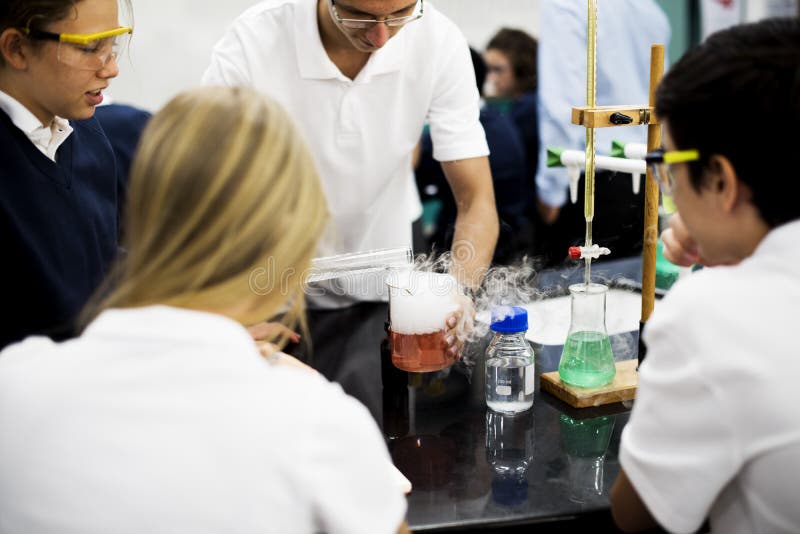 Students Laboratory Lab in Science Classroom Stock Photo - Image of ...