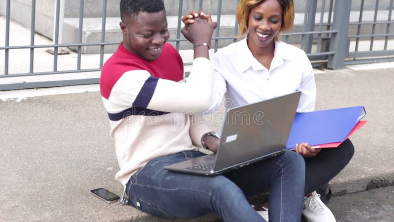 Students with Laptop, Happy Stock Video - Video of woman, learners ...