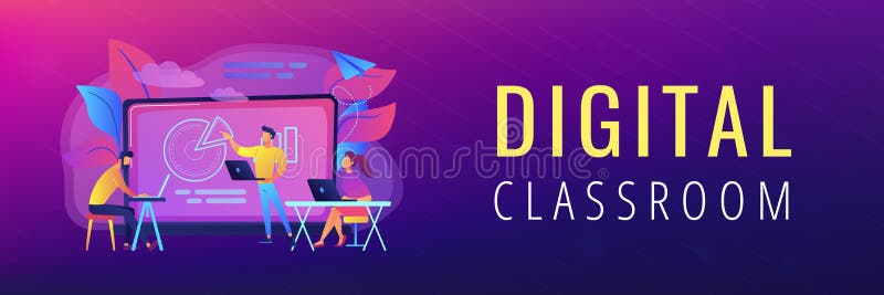 Digital Classroom Concept Vector Illustration. Stock Vector ...