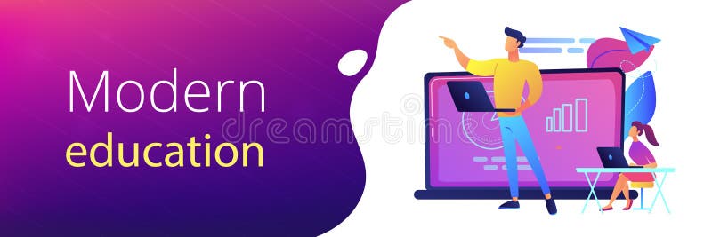 Digital Classroom Header Banner. Stock Vector - Illustration of copy ...