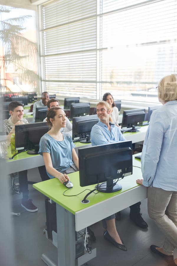 Students Learn in Computer Course Stock Photo - Image of science ...