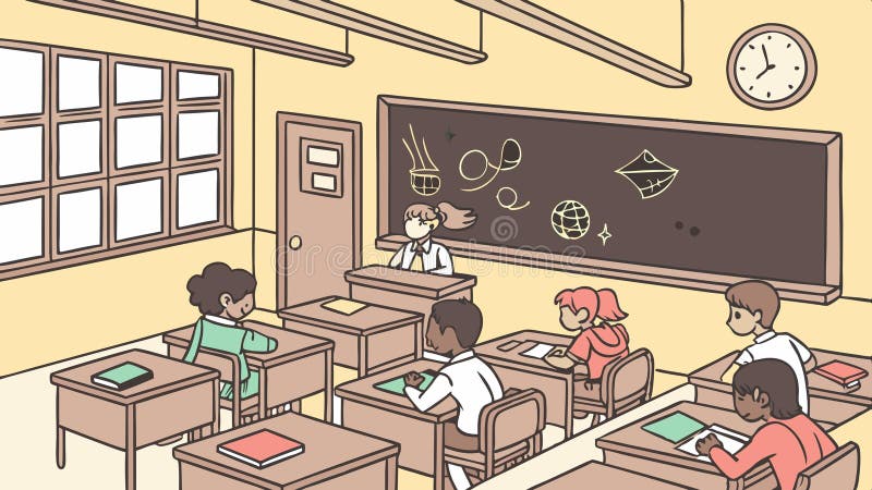 Students Learning in Classroom, Education, School Study, Learning Time, Vector Design ...