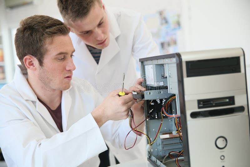 Students Learning Hot To Repair Computer Stock Image - Image of ...