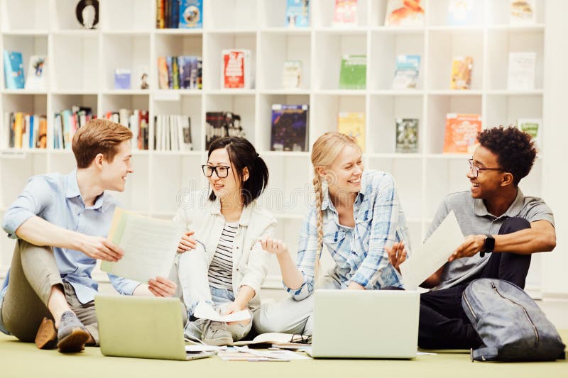 Students Learning Information Together Stock Photo - Image of school ...