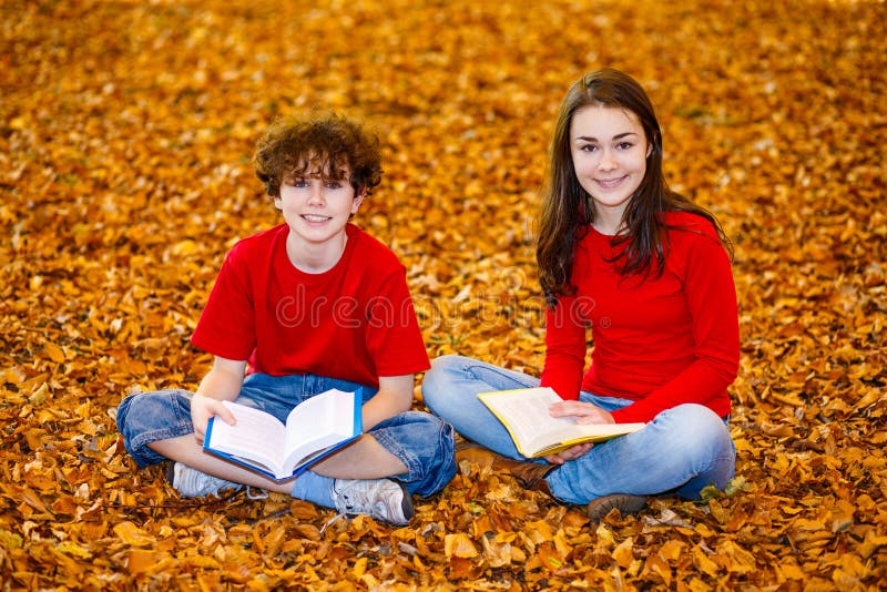 Students learning outdoor stock photo. Image of schoolkids - 34255574