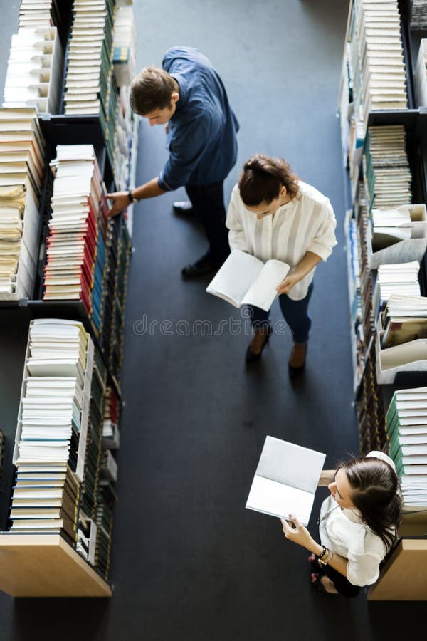 Students Learning, Reading in the Library Stock Photo - Image of ...