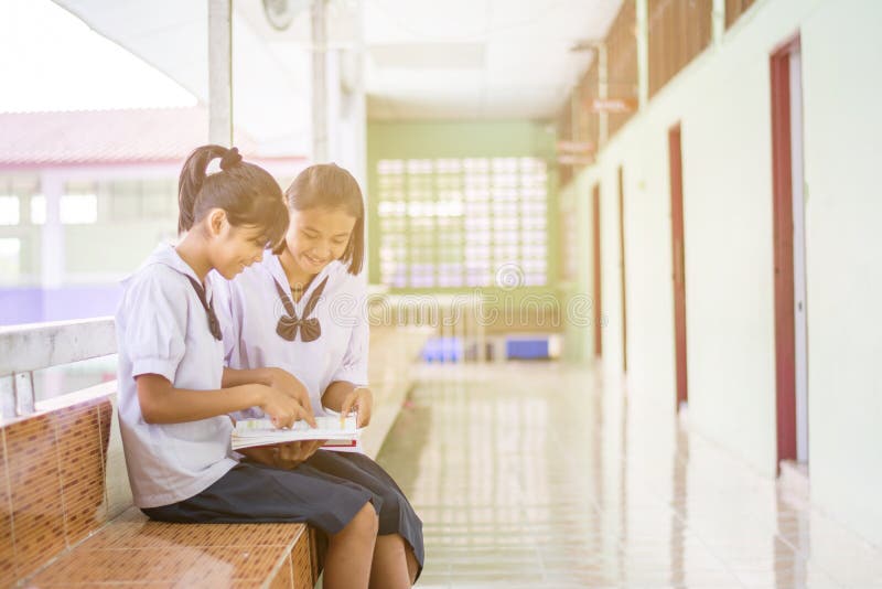 Students Learning Together in Front of the Class after Finish Cl Stock ...