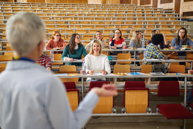 Red Amphitheater Lecture Hall Stock Image - Image of coimbra, lecture ...