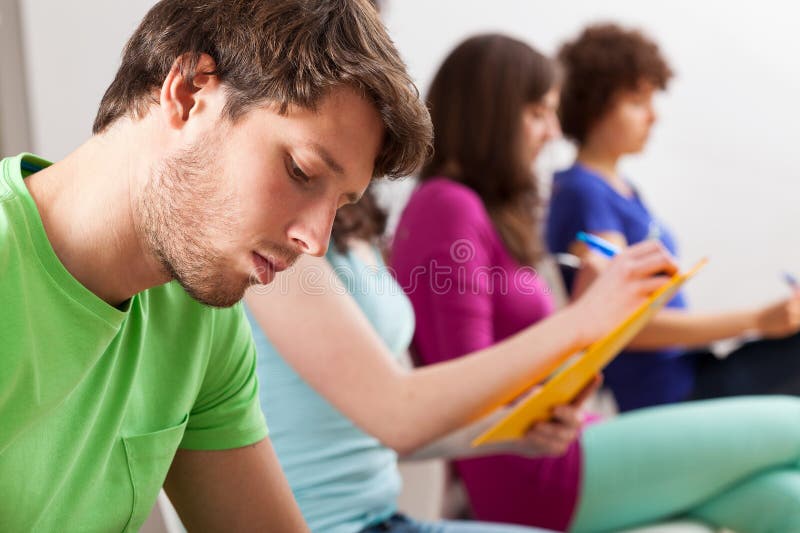 Students during lecture stock image. Image of study, books - 40139449