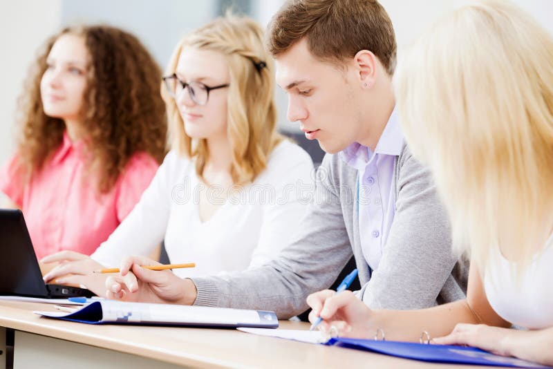 Students at lesson stock photo. Image of pupil, group - 53120752