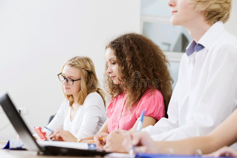 Students at lesson stock image. Image of group, team - 53754951