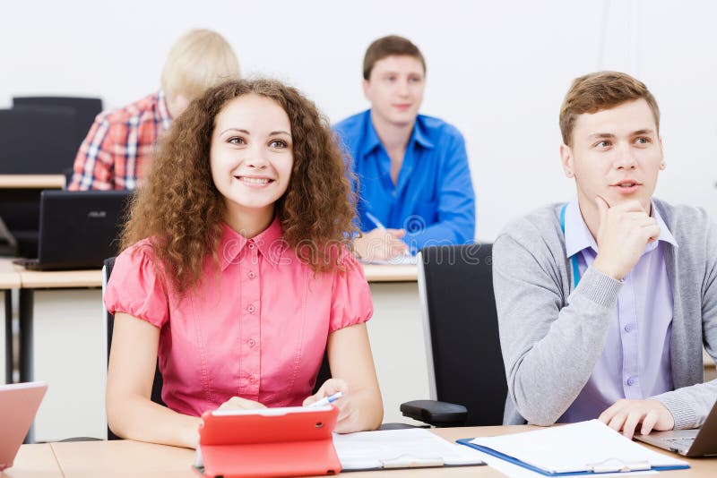 Students at lesson stock photo. Image of learn, exam - 53754986
