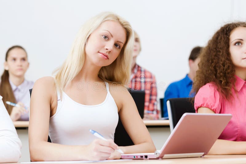 Students at lesson stock image. Image of learn, classroom - 54885857