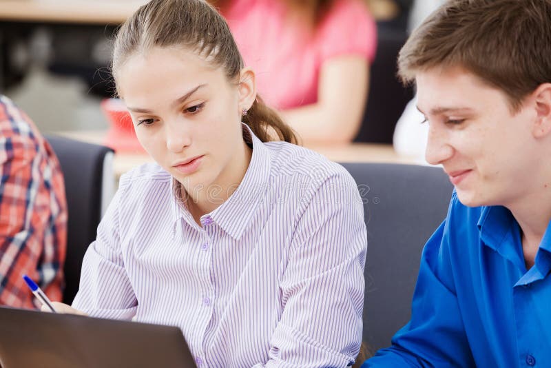 Students at lesson stock image. Image of education, team - 55076849