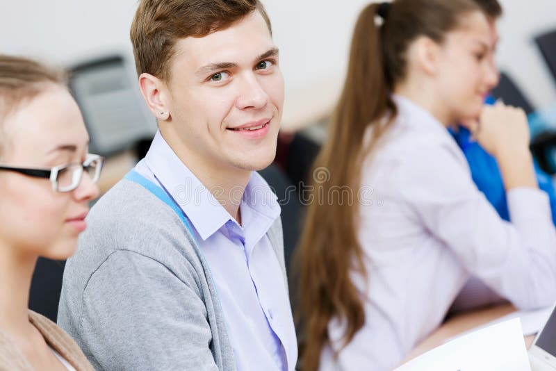 Students at lesson stock image. Image of tutorial, classmates - 56064339