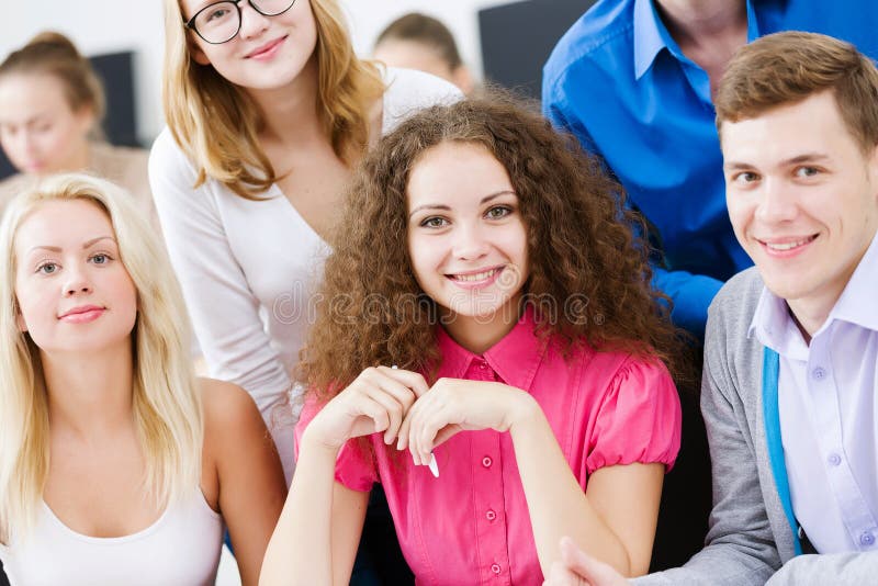 Students at lesson stock image. Image of study, group - 56136451