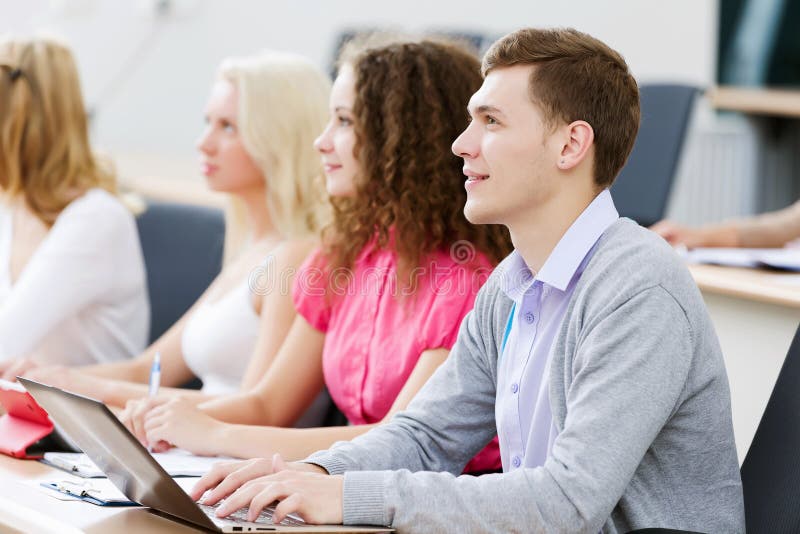 Students at lesson stock image. Image of tutorial, university - 56168665