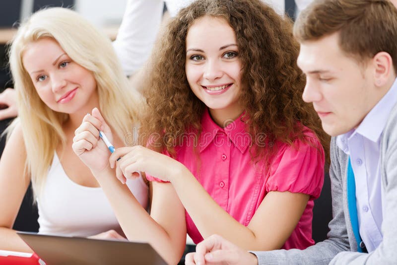 Students at lesson stock photo. Image of education, trainee - 56334088