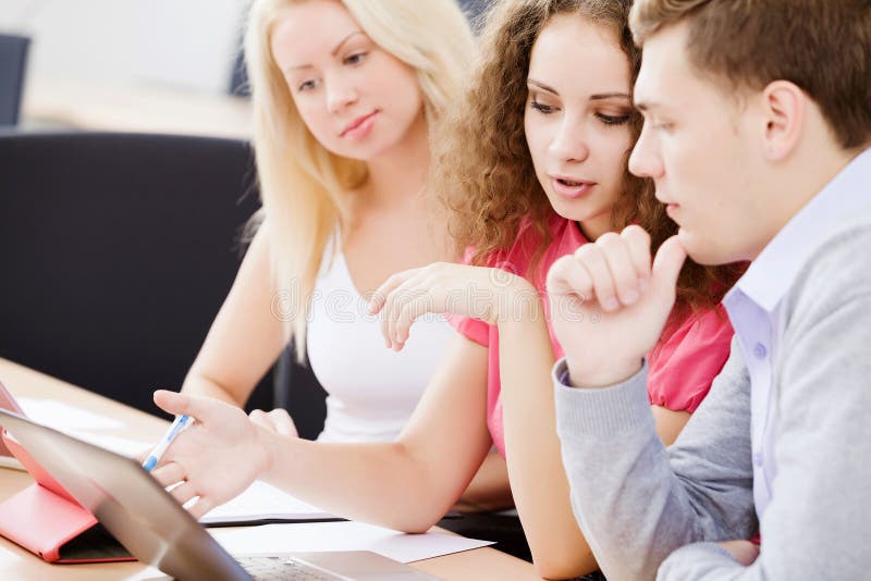 Students at lesson stock image. Image of classroom, academy - 56369859