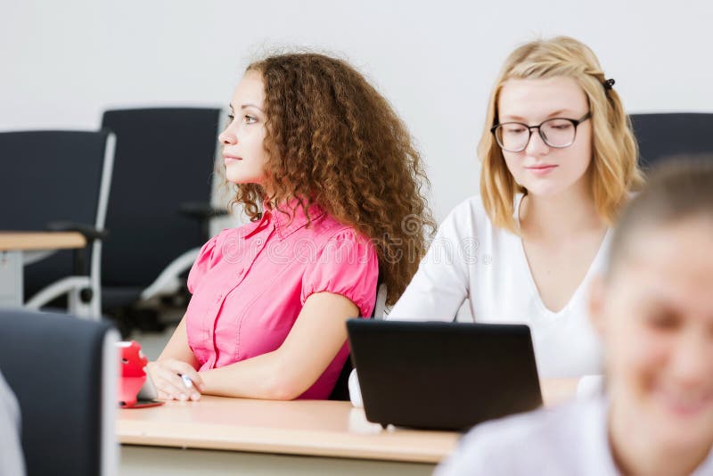 Students at lesson stock photo. Image of education, computer - 56482002